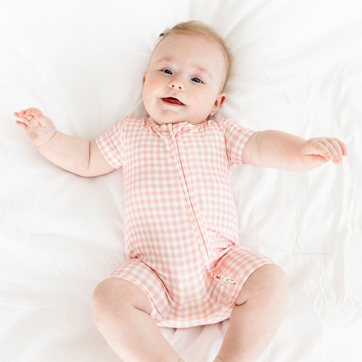 Sugar Gingham Short Sleeve & Shorts Bamboo Sleeper – Freshly Picked