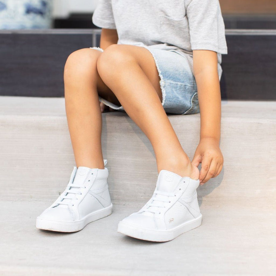 White High Top Kids Sneakers | Stylish High Tops For Kids – Freshly Picked