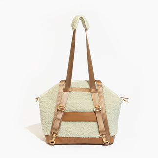 Butterscotch Teddy Tote Backpack | Sherpa Backpack – Freshly Picked