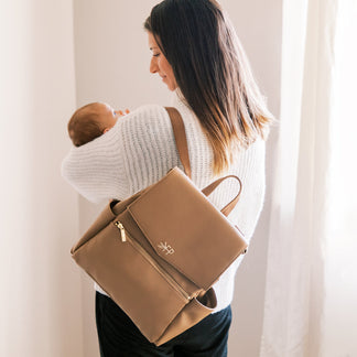 Toffee Mini Classic Diaper Bag II | Mini Diaper Bag Backpack – Freshly ...